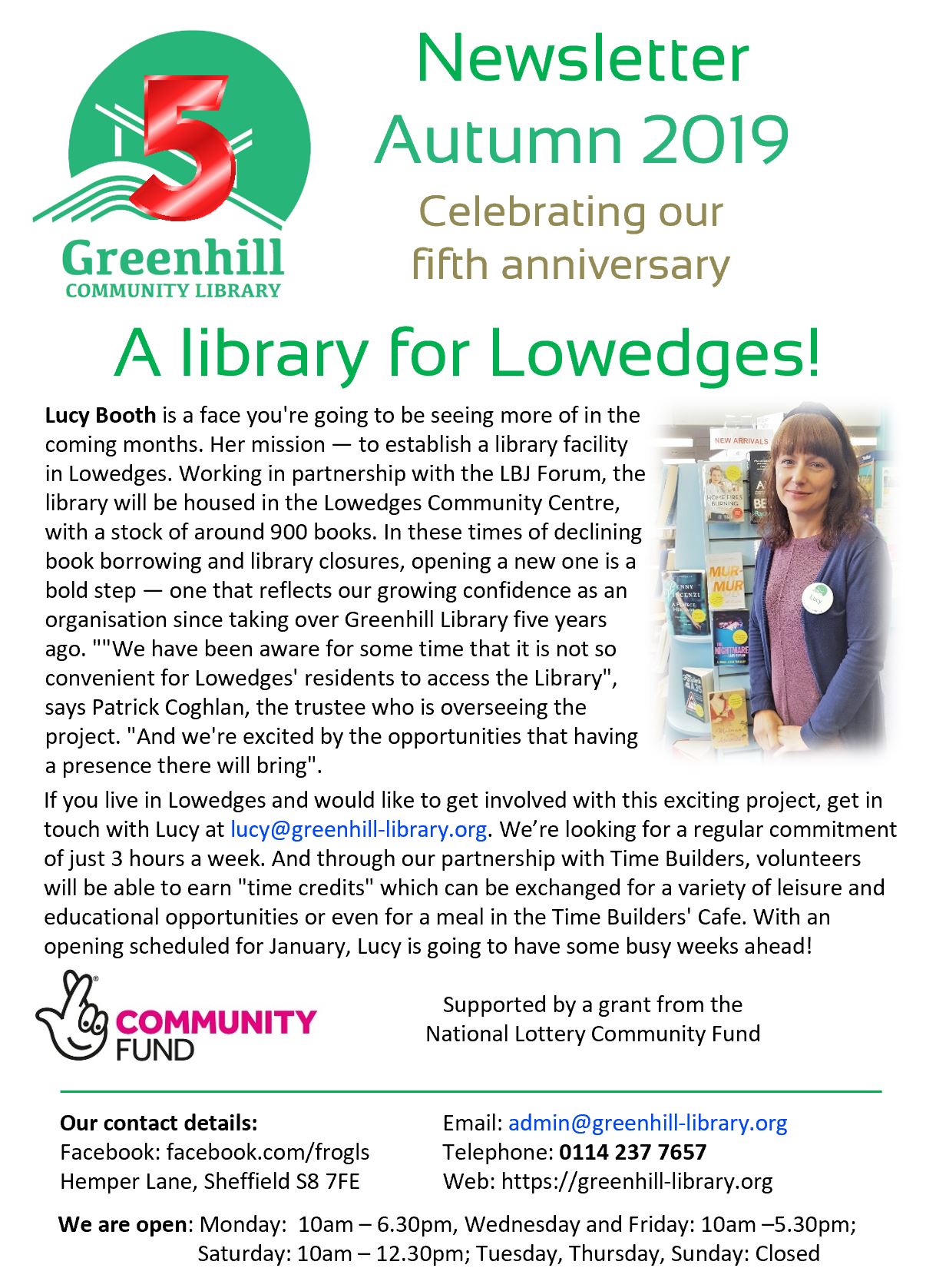 November 2019 Newsletter – Greenhill Community Library
